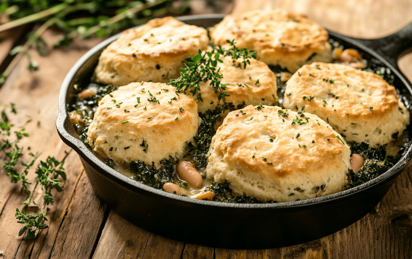 #1 Perfect Kale & Bean Biscuit Potpie - Light Orange Bean
