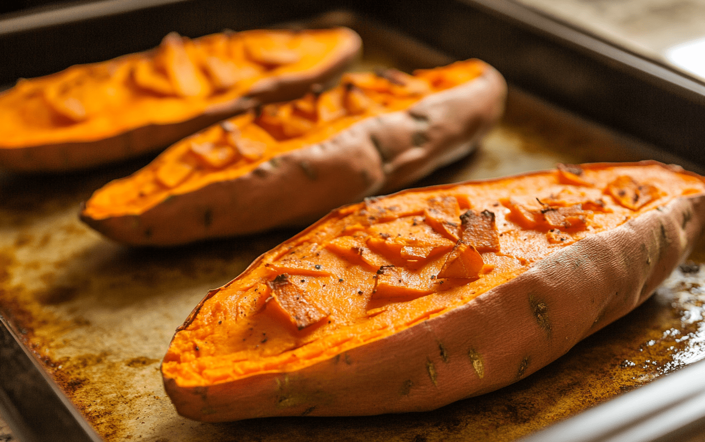 Easy Vegan Stuffed Sweet Potatoes - Light Orange Bean