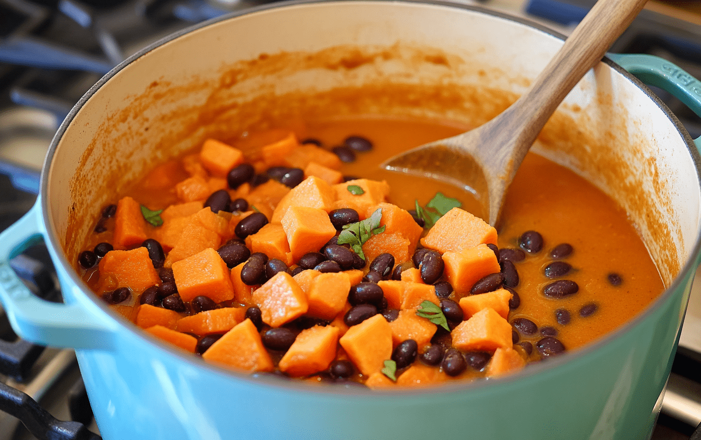 #1 Healthy Tropical Black Bean Soup with Spicy Mango Salsa - Light ...