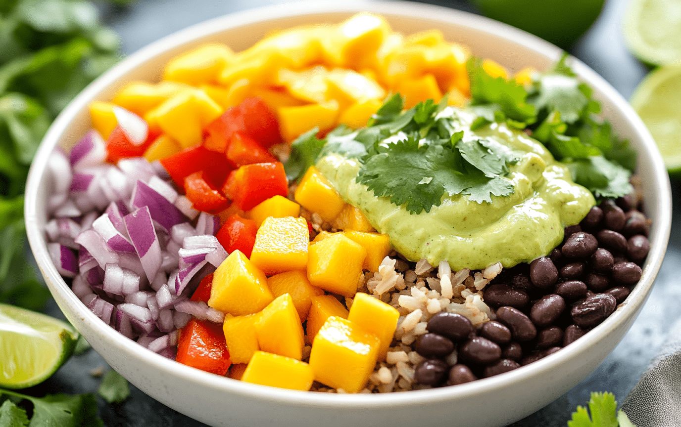 Tropical Mango Rice Bowls - Light Orange Bean