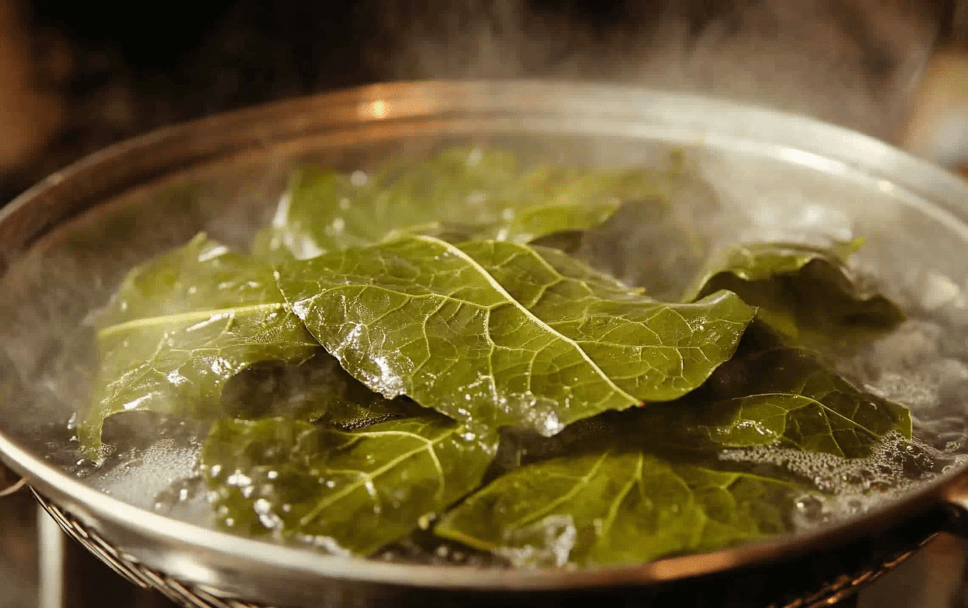 Mediterranean Rice-Stuffed Grape Leaves - Light Orange Bean