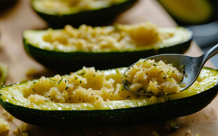 Greek Stuffed Zucchini Boats - Light Orange Bean