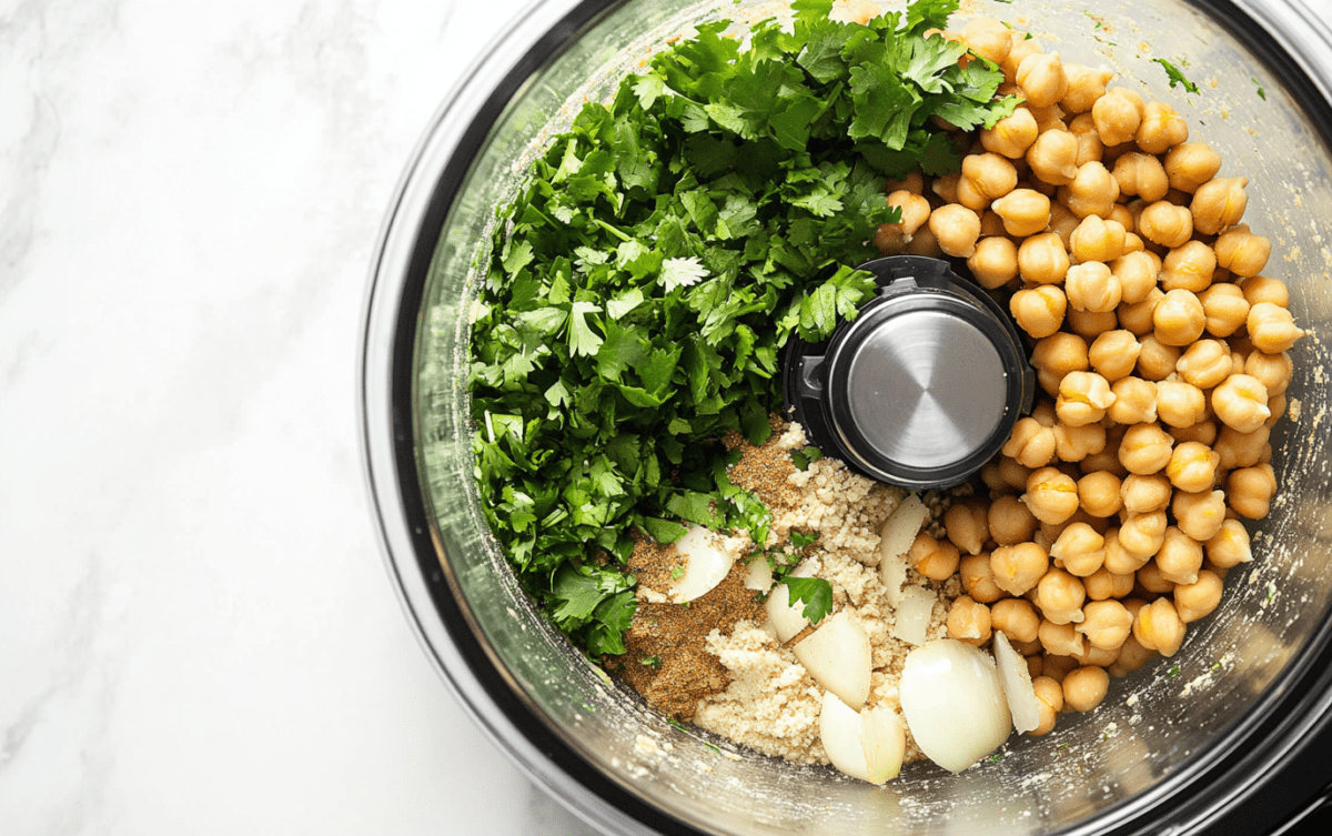 Simple Vegan Chickpea Patties - Light Orange Bean