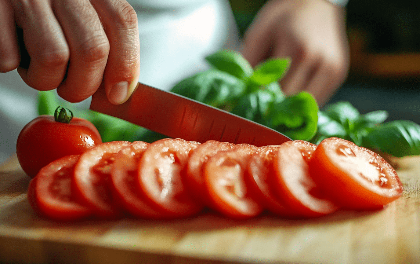 Vegan Tofu Caprese Salad - Light Orange Bean