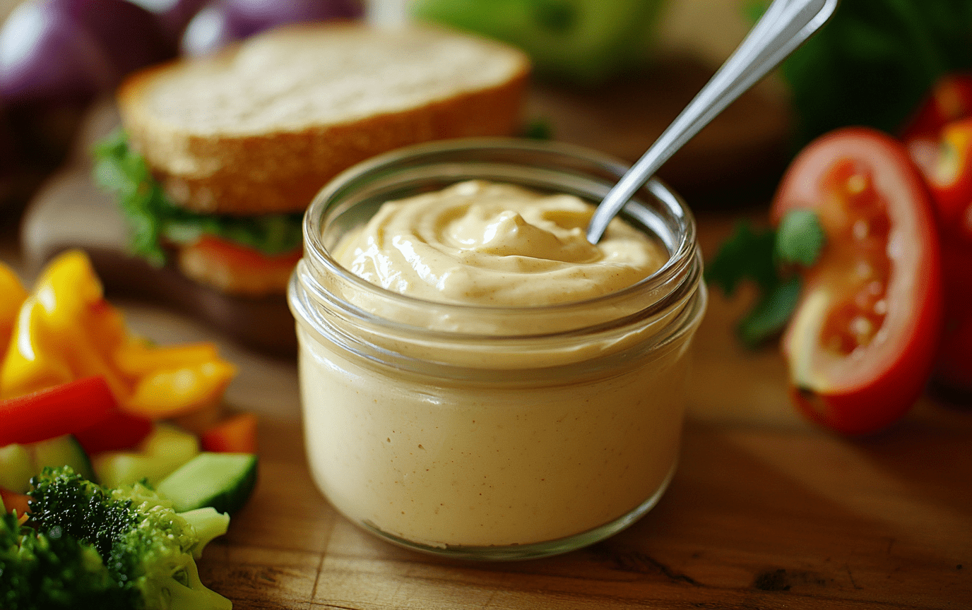 Garlic Herb Vegan Cheese Spread - Light Orange Bean