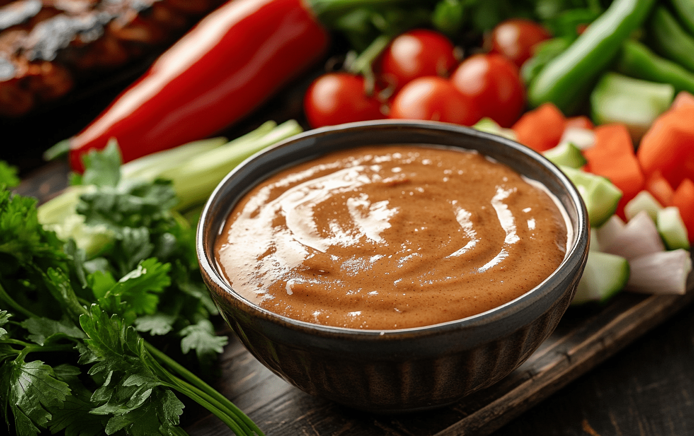 Simple Creamy Peanut Sauce - Light Orange Bean