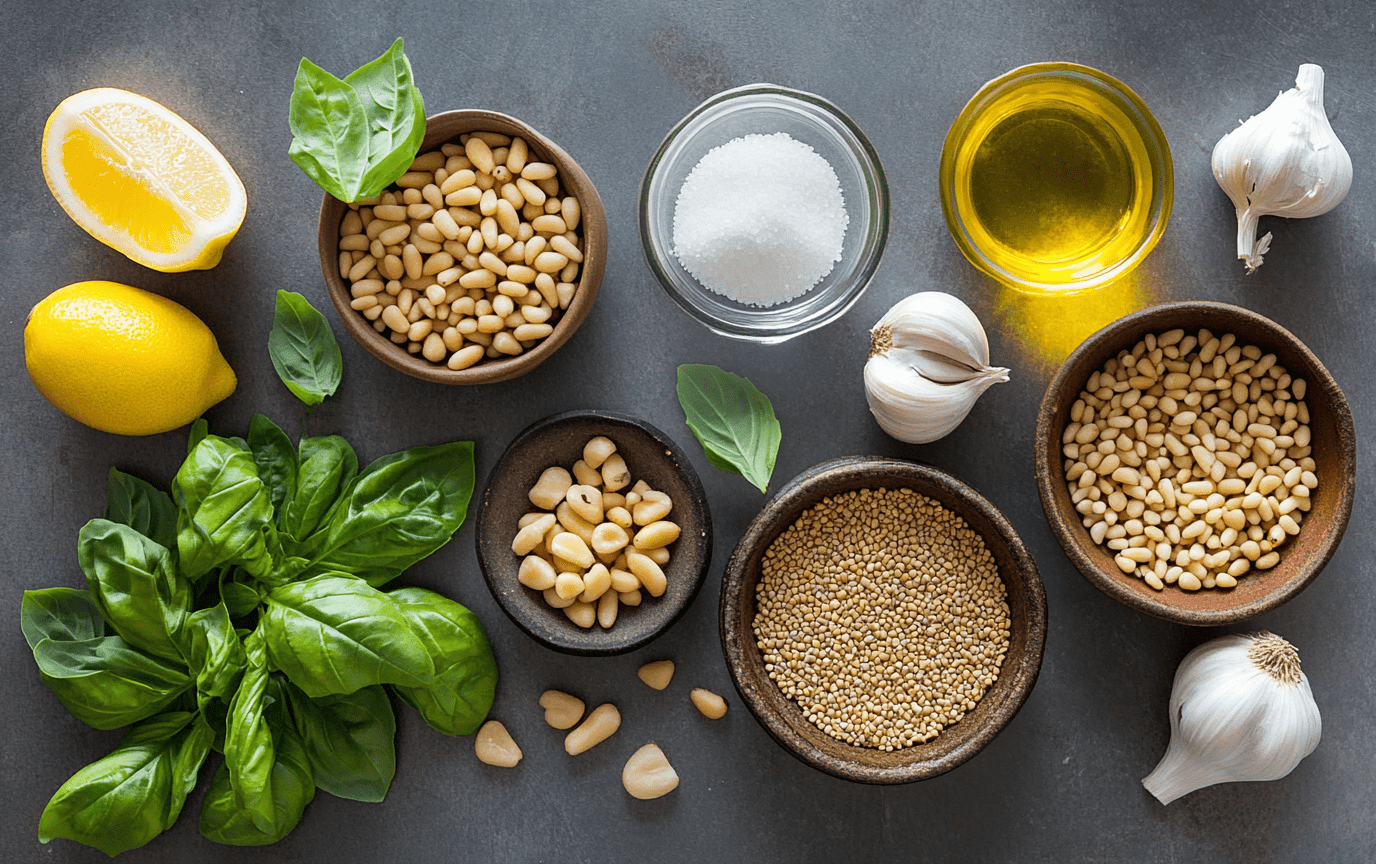 Perfect Quick Vegan Basil Pesto - Light Orange Bean