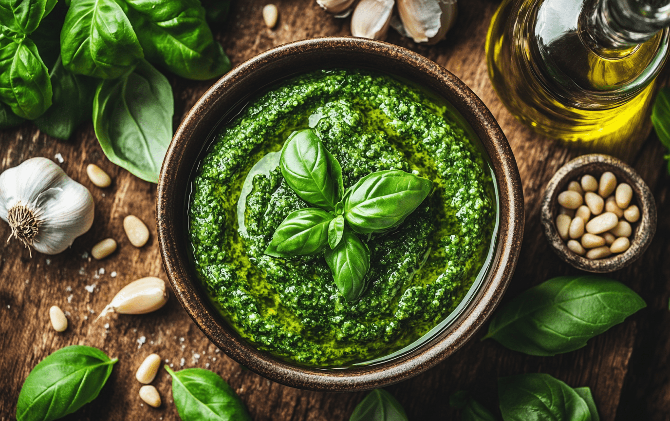 Perfect Quick Vegan Basil Pesto - Light Orange Bean