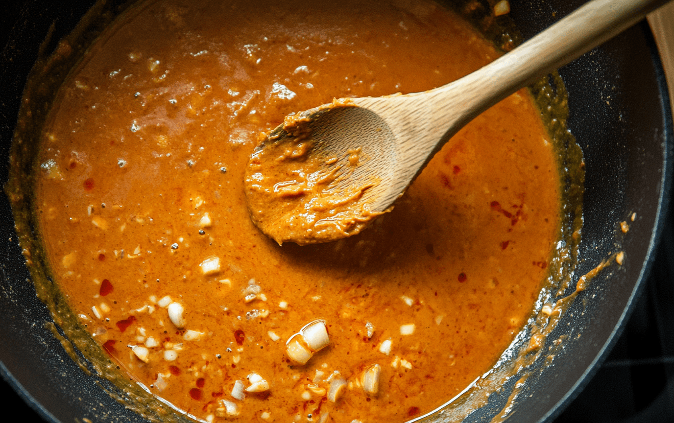 Easy Red Thai Curry Sauce - Light Orange Bean