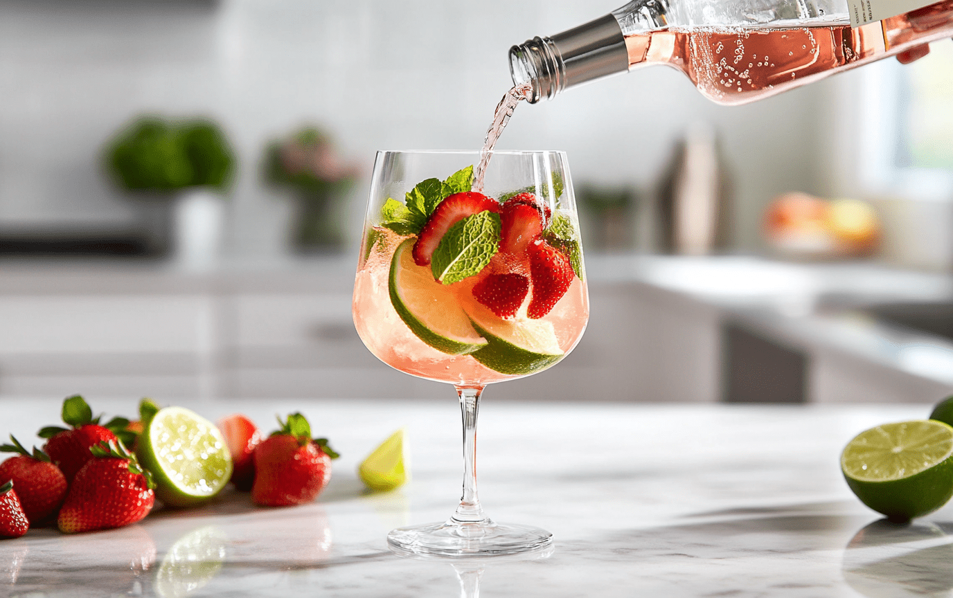 Sparkling Berry Mint Cooler - Light Orange Bean
