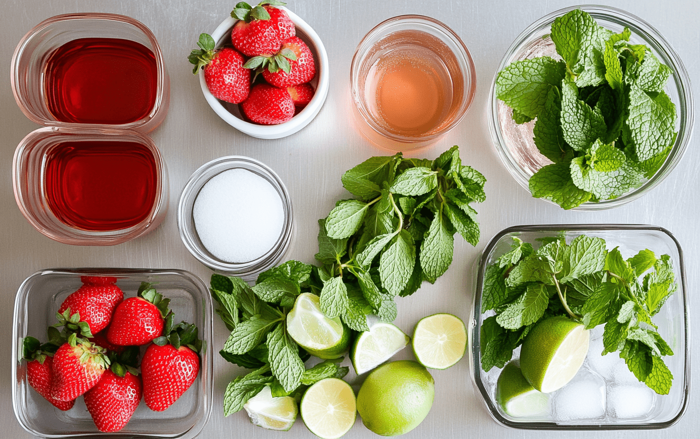 Sparkling Berry Mint Cooler - Light Orange Bean