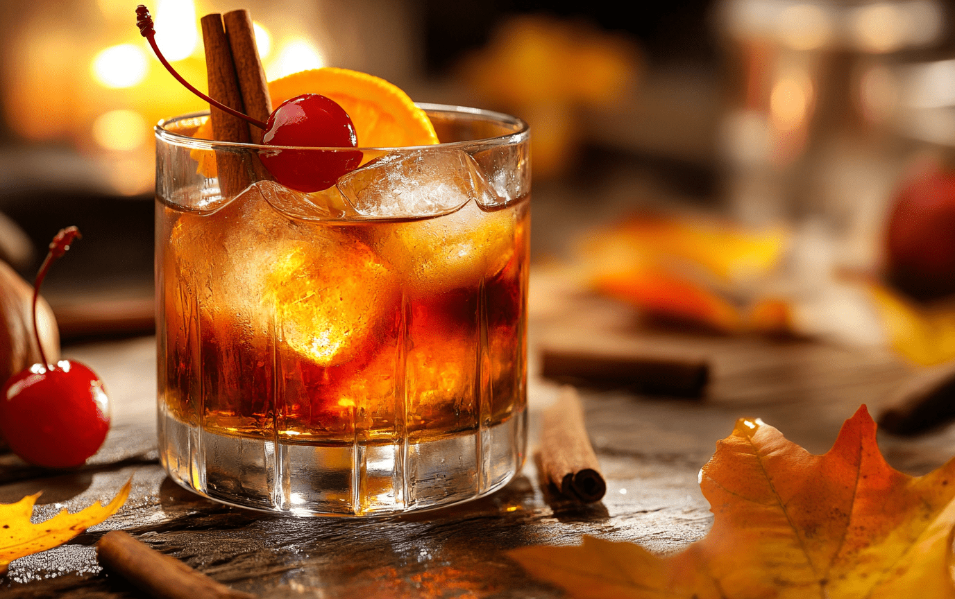 Maple Whiskey Old Fashioned - Light Orange Bean