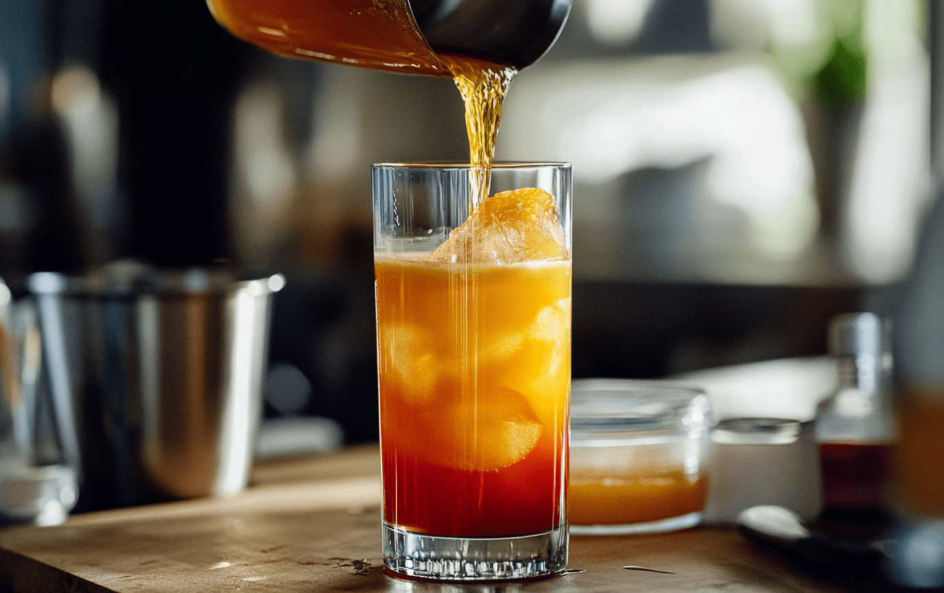 Simple Tequila Sunrise - Light Orange Bean
