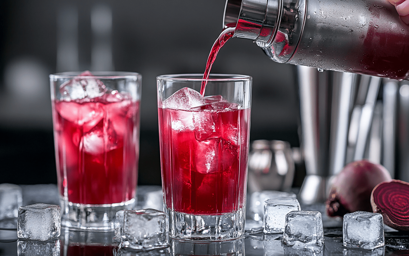 Beet Gin Fizz - Light Orange Bean