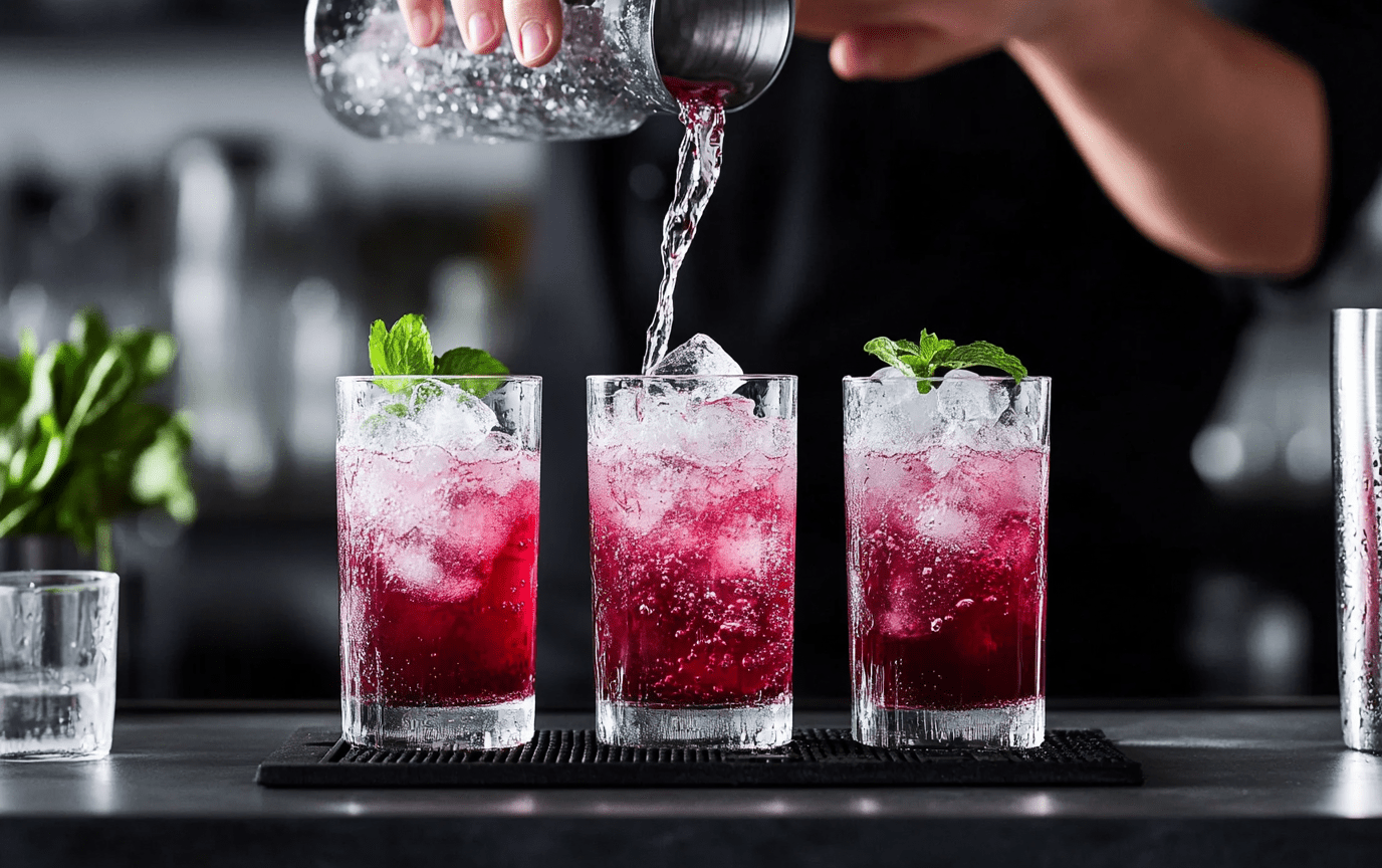 Beet Gin Fizz - Light Orange Bean