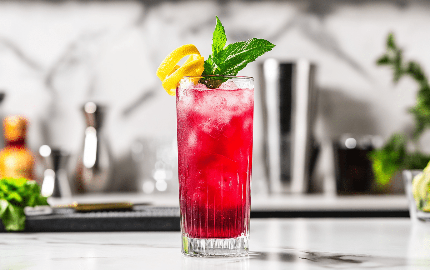 Beet Gin Fizz - Light Orange Bean