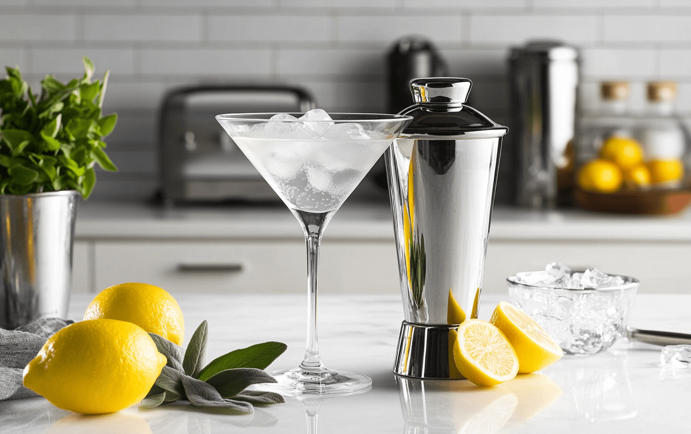 Sage-Infused Gin Cocktail - Light Orange Bean