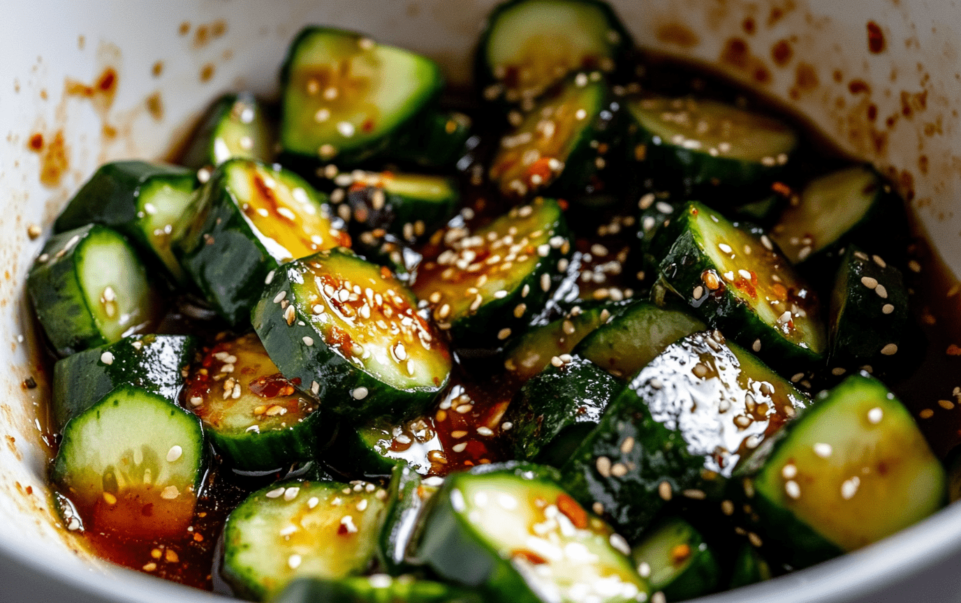 Spicy Pickled Cucumbers - Light Orange Bean