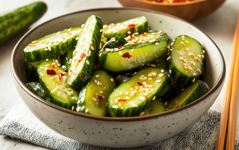 Spicy Pickled Cucumbers - Light Orange Bean
