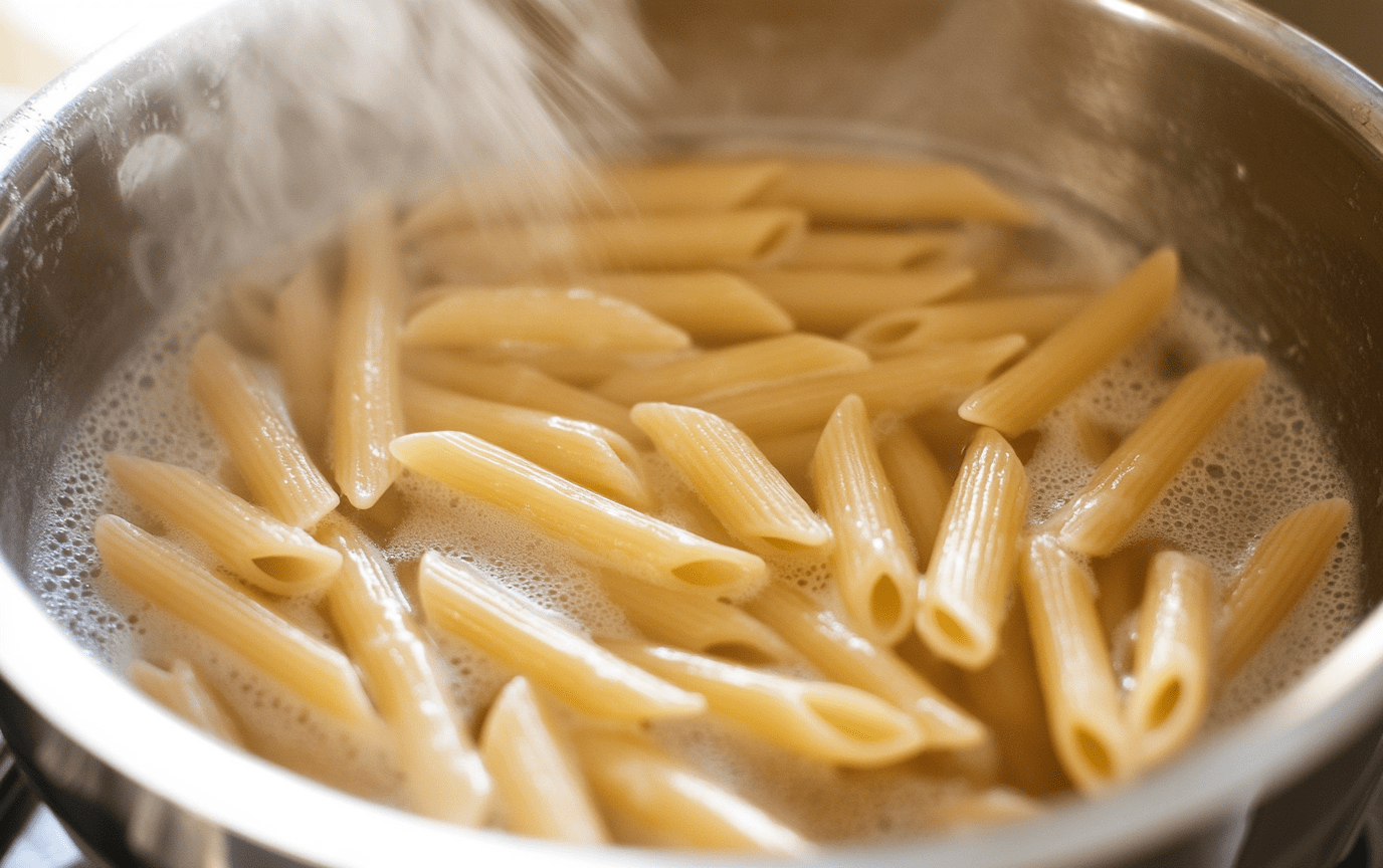 Perfect Vegan Creamy Pasta Primavera - Light Orange Bean