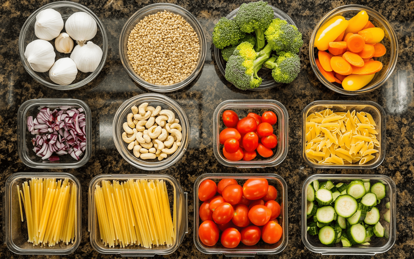 Perfect Vegan Creamy Pasta Primavera - Light Orange Bean