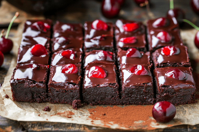 #1 Best Cherry Chocolate Brownies - Light Orange Bean