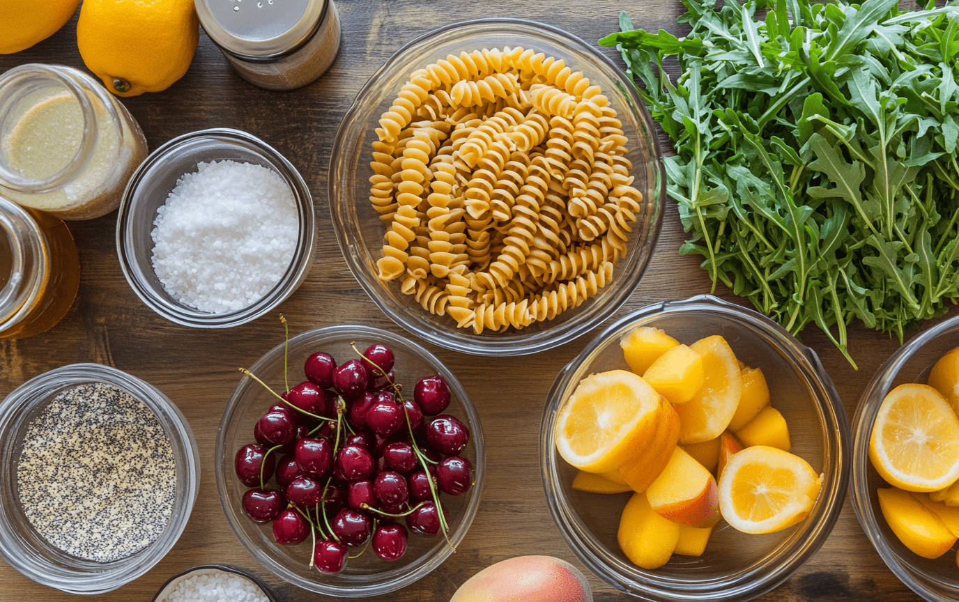 Refreshing Summer Stone Fruit Pasta Salad - Light Orange Bean