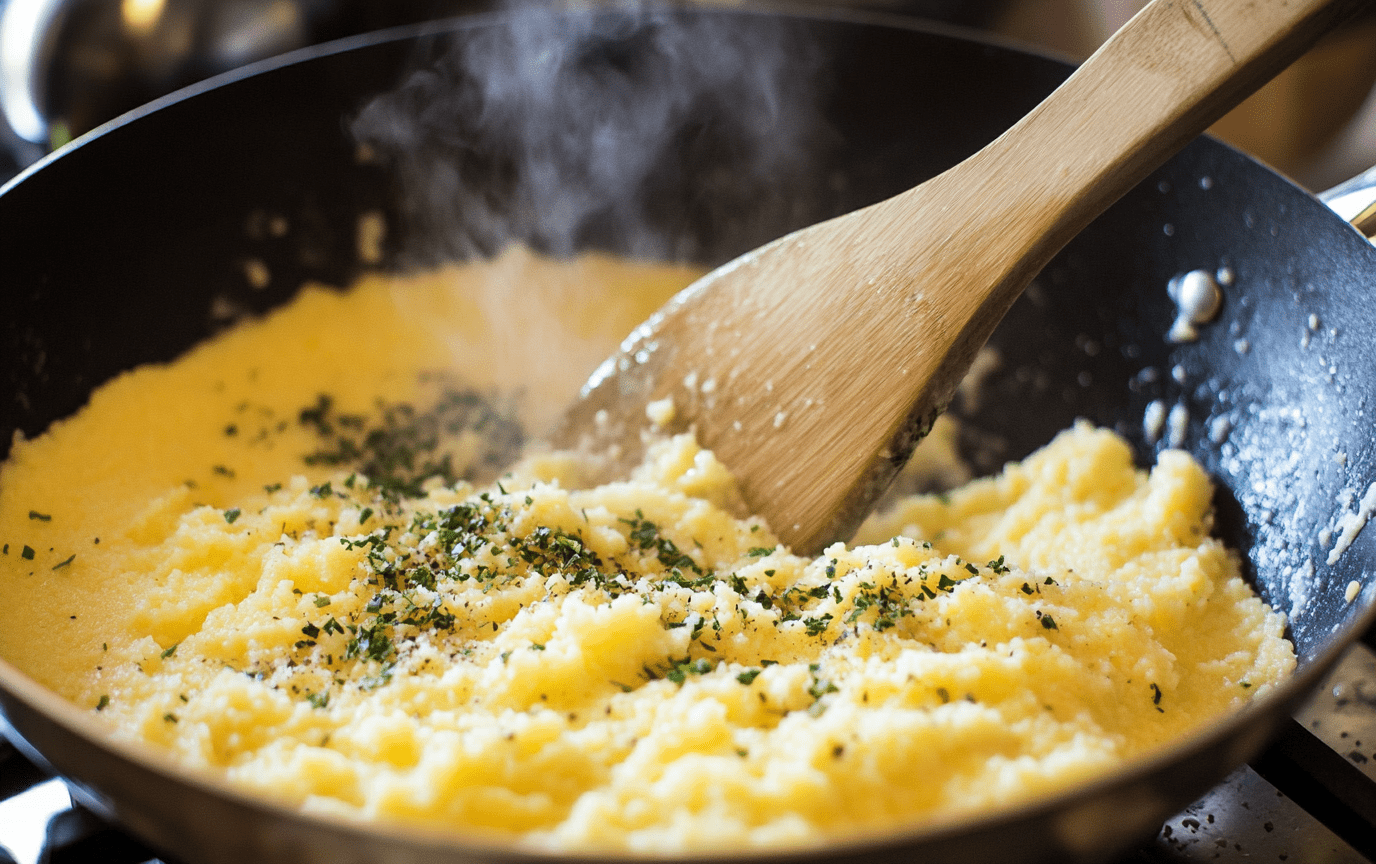Mediterranean Polenta Cakes - Light Orange Bean