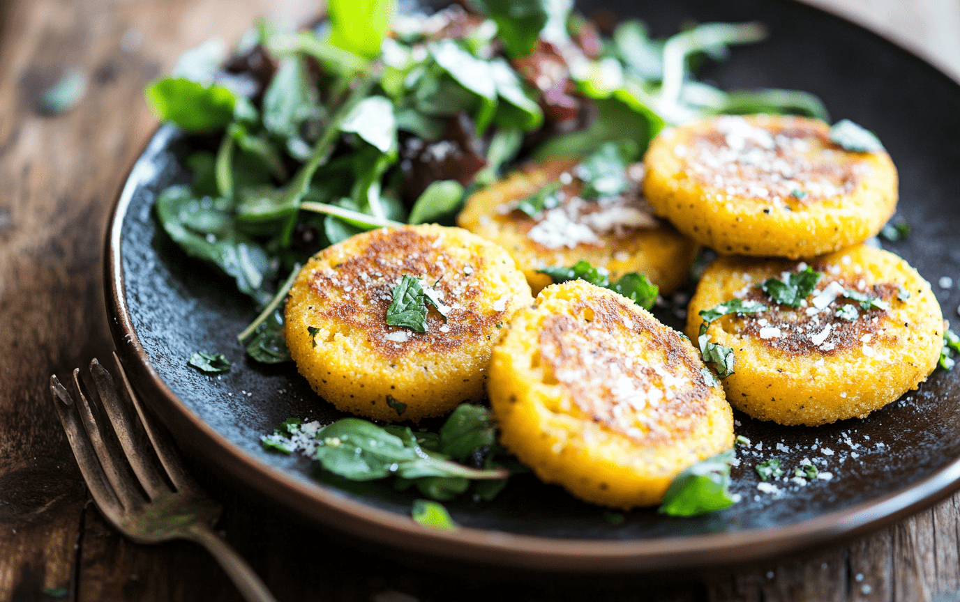 Mediterranean Polenta Cakes - Light Orange Bean