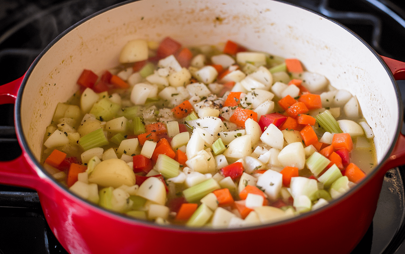 Cozy Vegetable Stew - Light Orange Bean