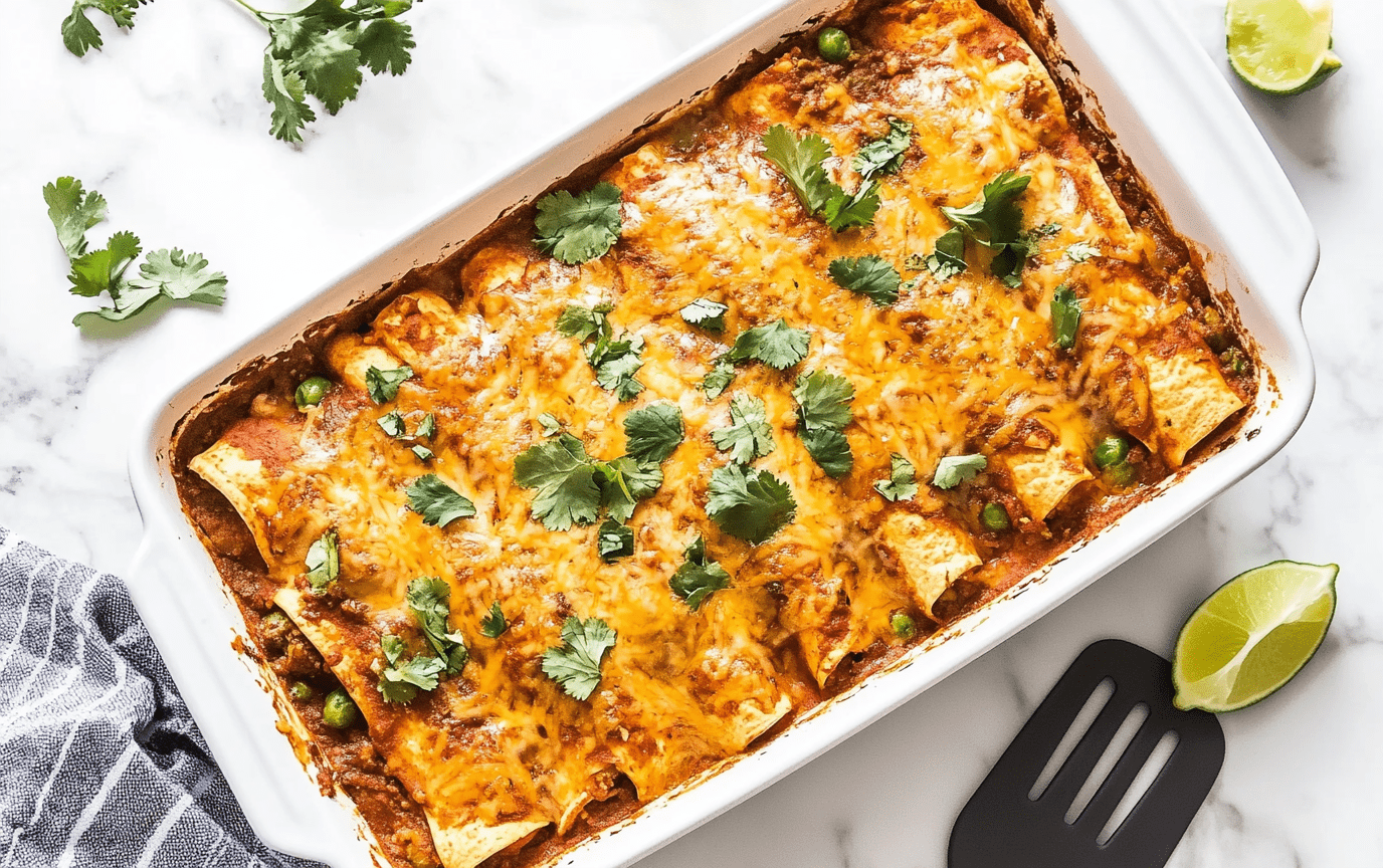 Veggie Black Bean Enchiladas - Light Orange Bean