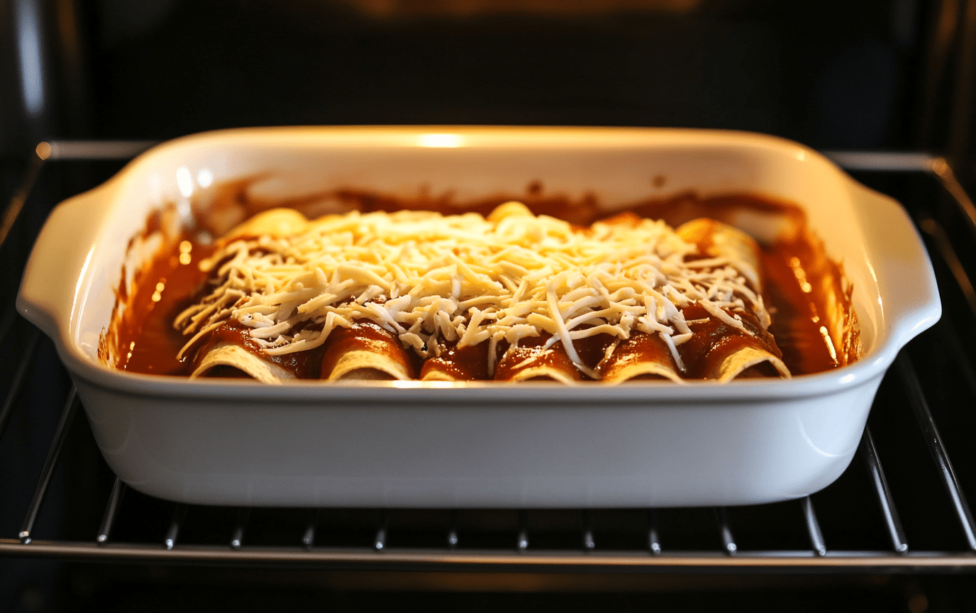 Veggie Black Bean Enchiladas - Light Orange Bean