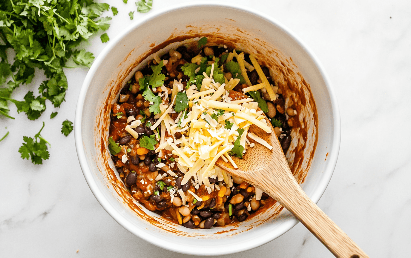 Veggie Black Bean Enchiladas - Light Orange Bean
