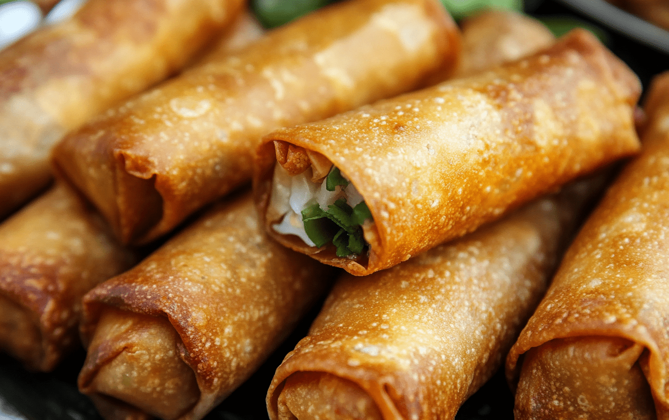 Thai Veggie Spring Rolls - Light Orange Bean