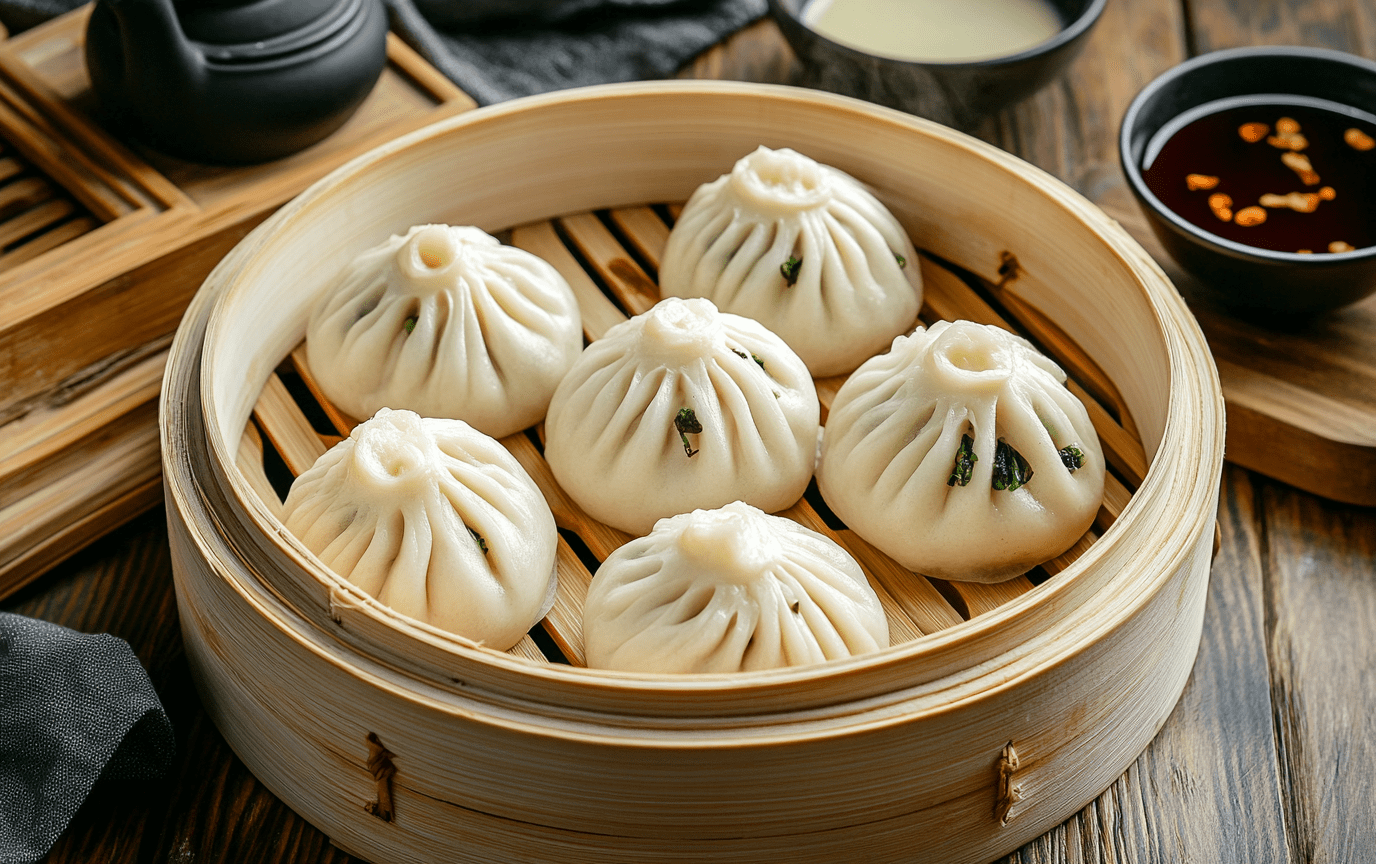 Best Steamed Veggie Buns - Light Orange Bean