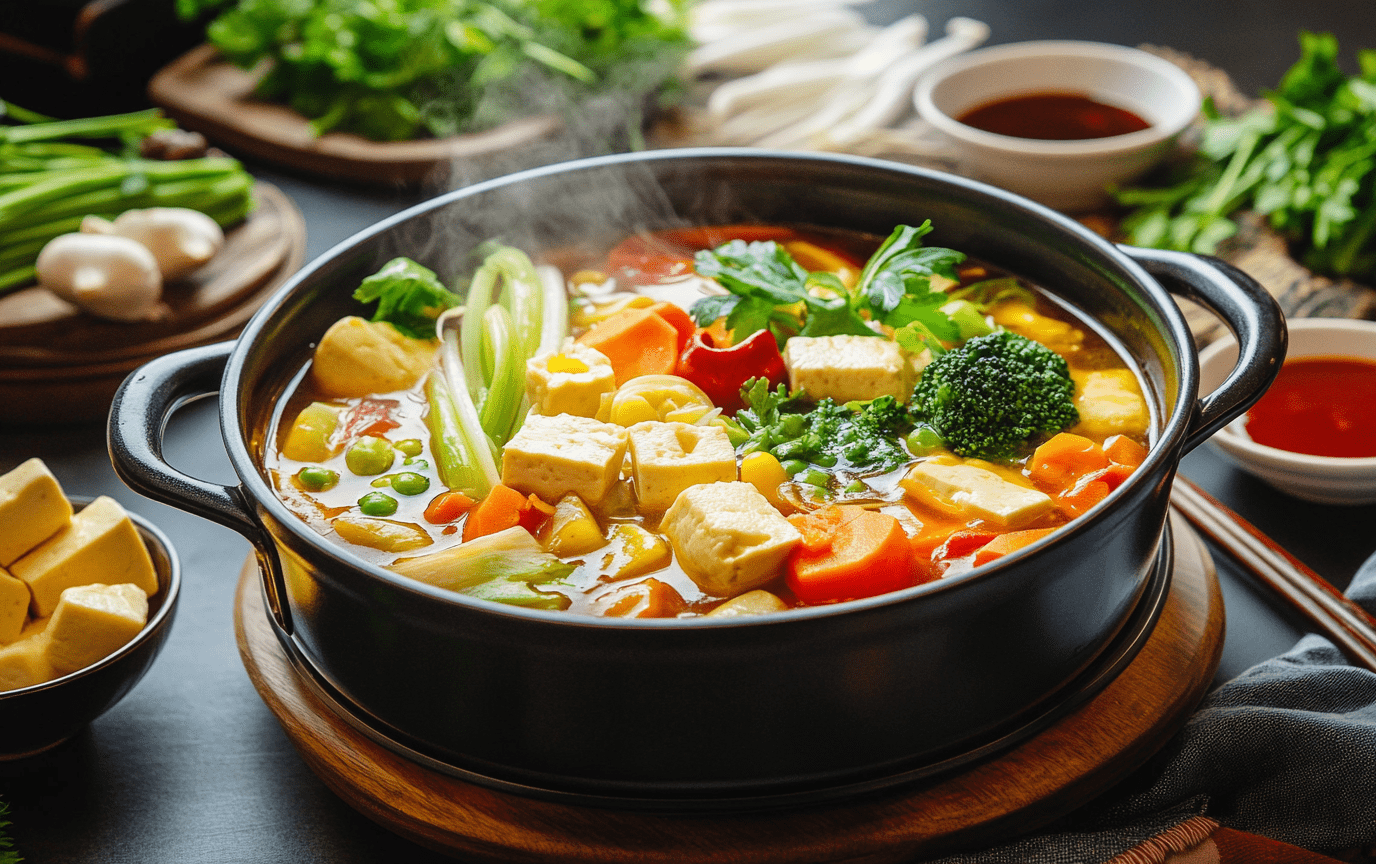 Vegan Chinese Hot Pot - Light Orange Bean