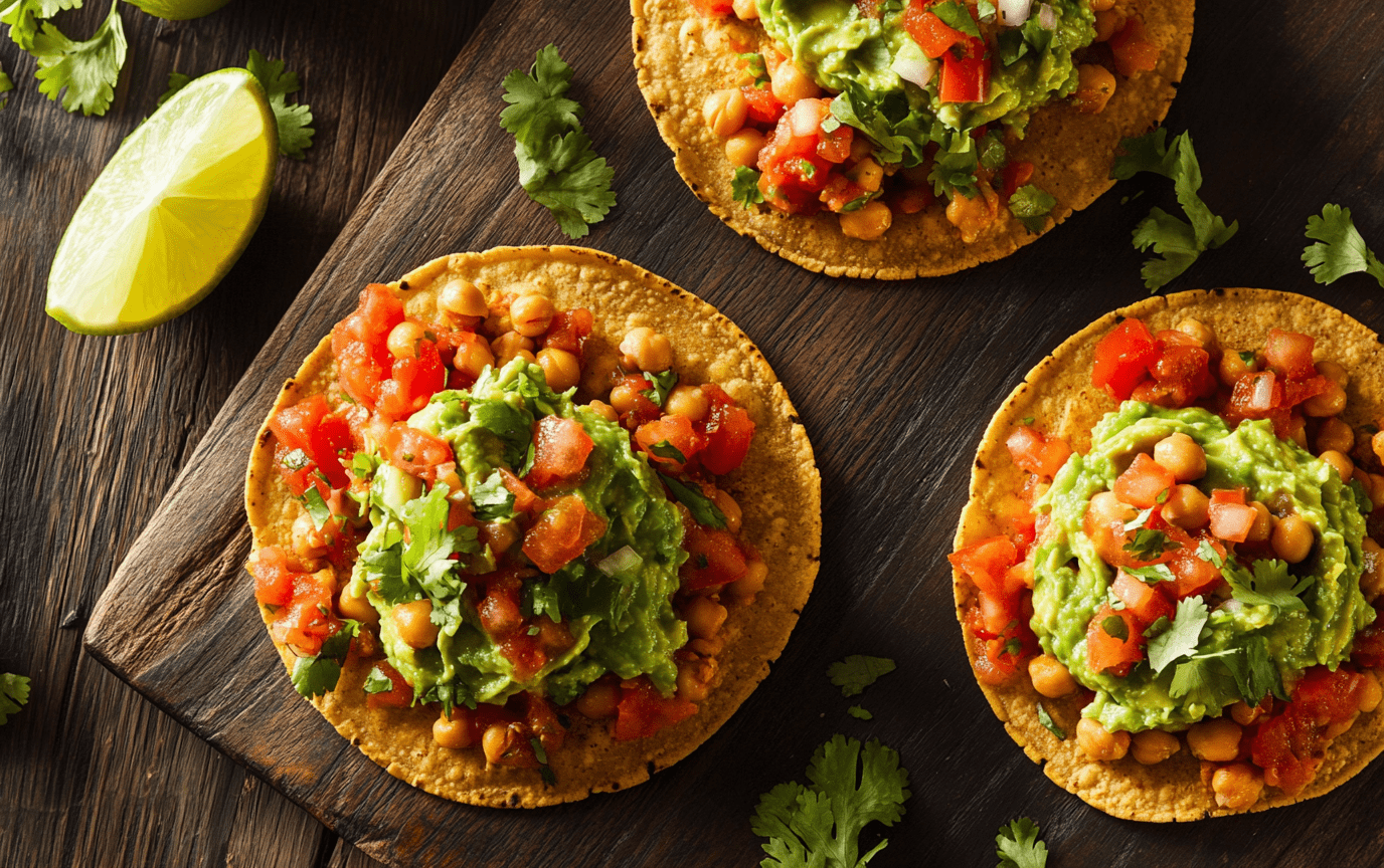 Easy Vegan Bean Tostadas - Light Orange Bean