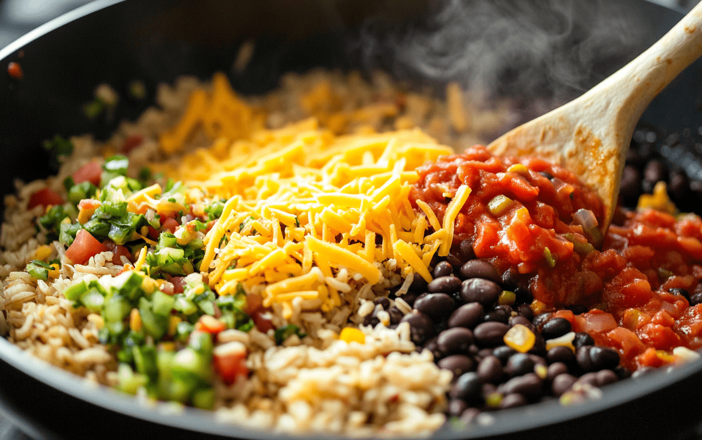 Black Bean and Rice Enchiladas - Light Orange Bean