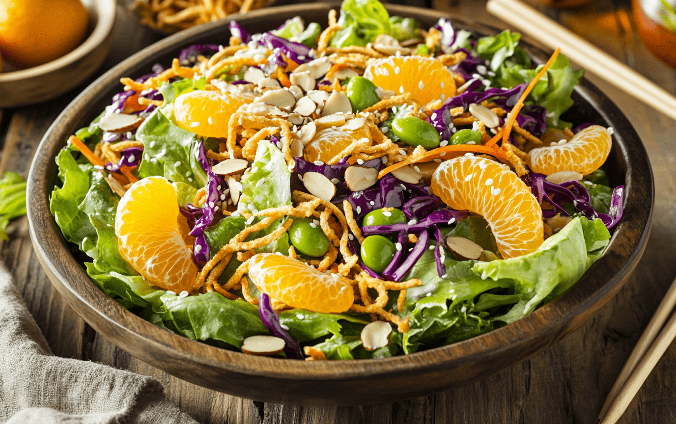 #1 Veggie Sesame Ginger Asian Salad - Light Orange Bean