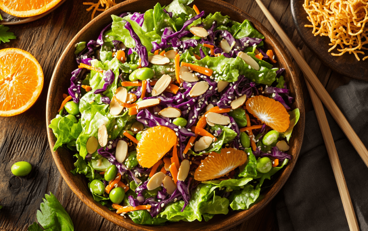 #1 Veggie Sesame Ginger Asian Salad - Light Orange Bean
