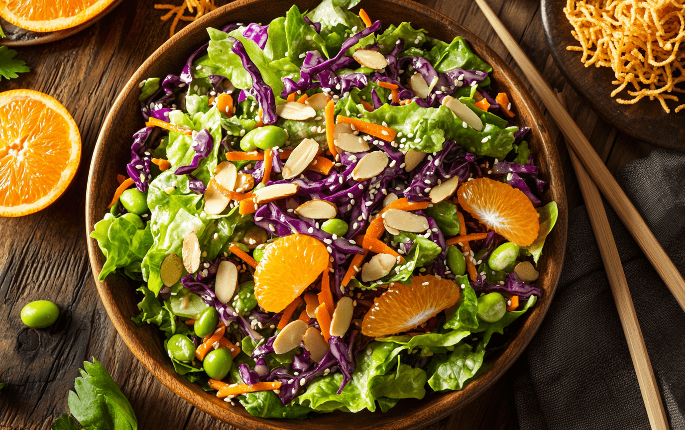 #1 Veggie Sesame Ginger Asian Salad - Light Orange Bean