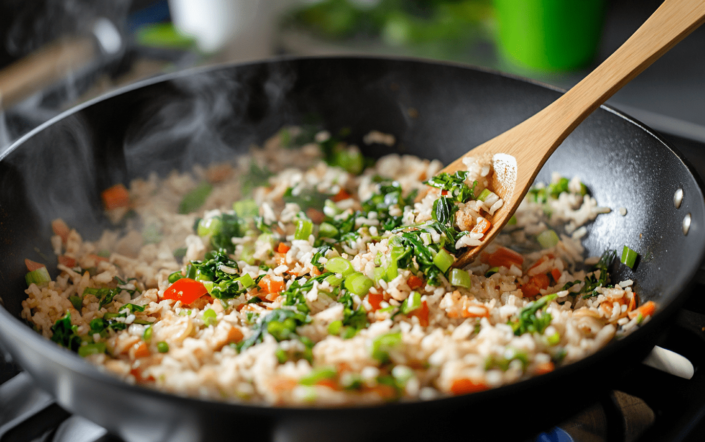 Extra Veggie Fried Rice - Light Orange Bean
