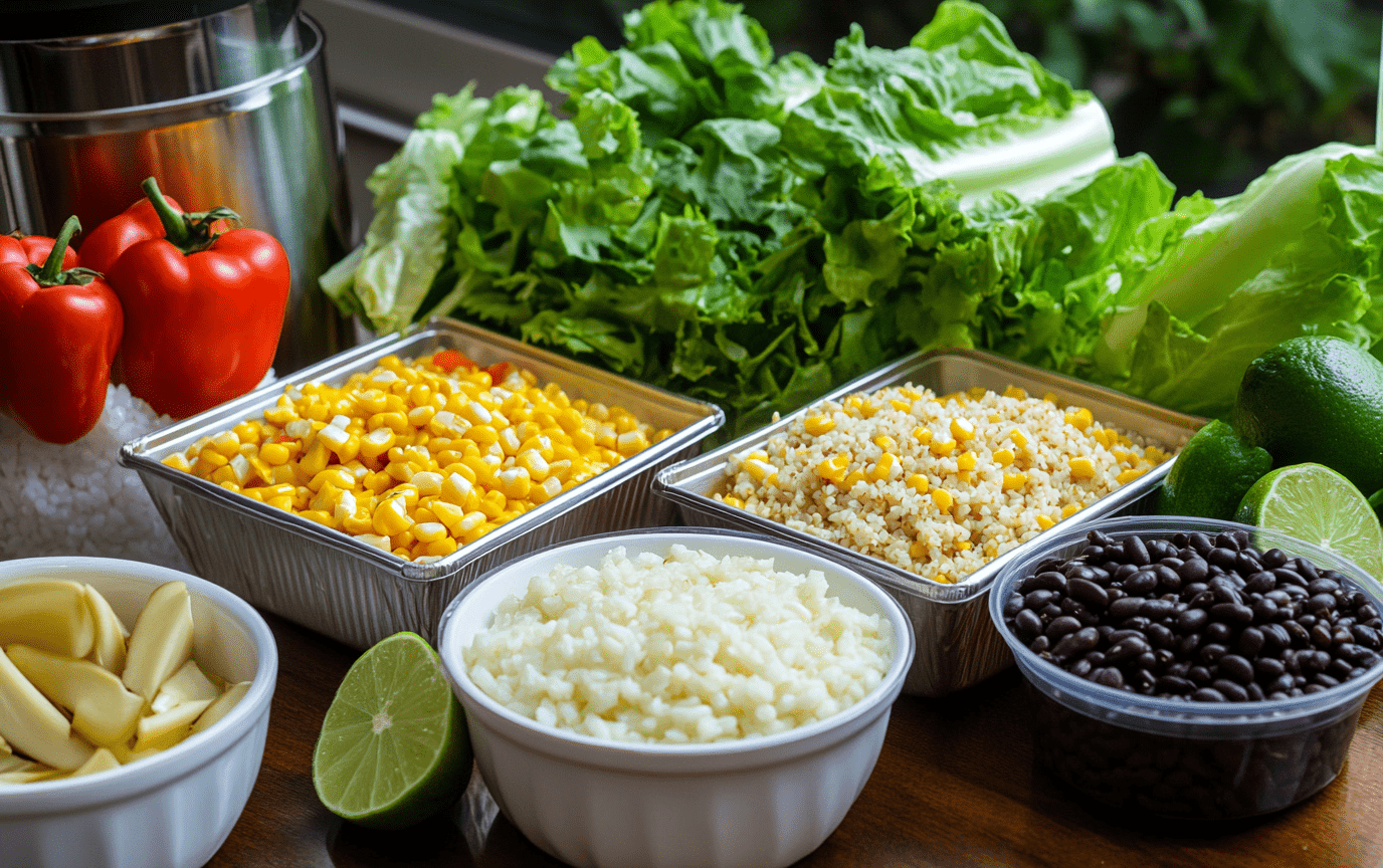 Easy Zesty Meatless Taco Salad - Light Orange Bean