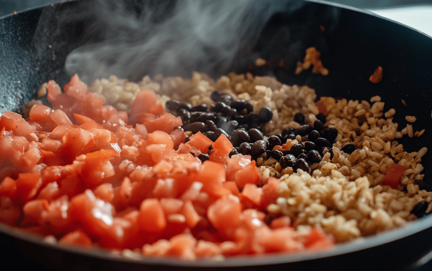 Easy Zesty Meatless Taco Salad - Light Orange Bean