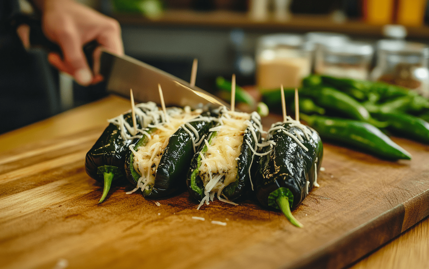 Vegan Chiles Rellenos Squares - Light Orange Bean