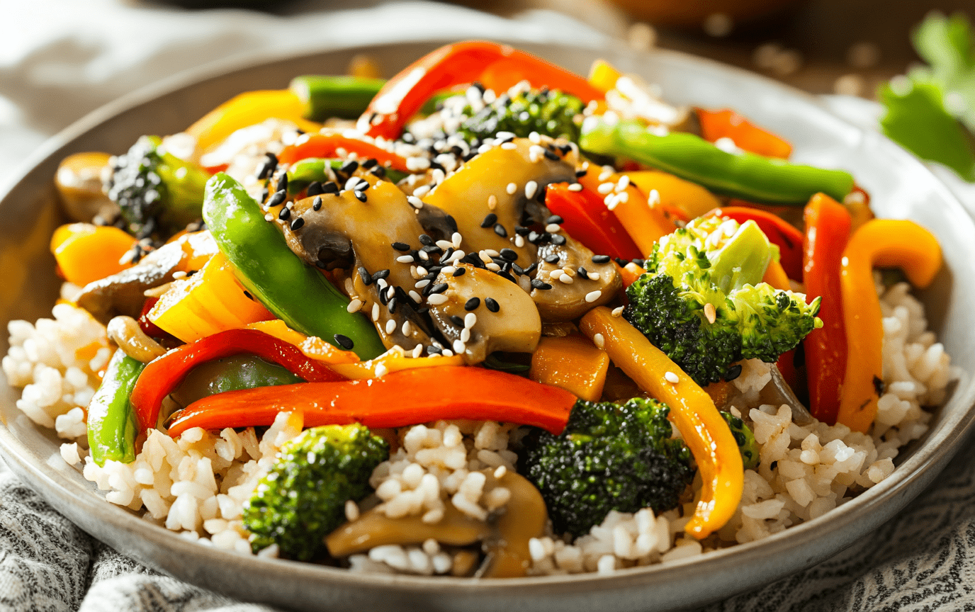 Delightful Vegetable Stir Fry - Light Orange Bean