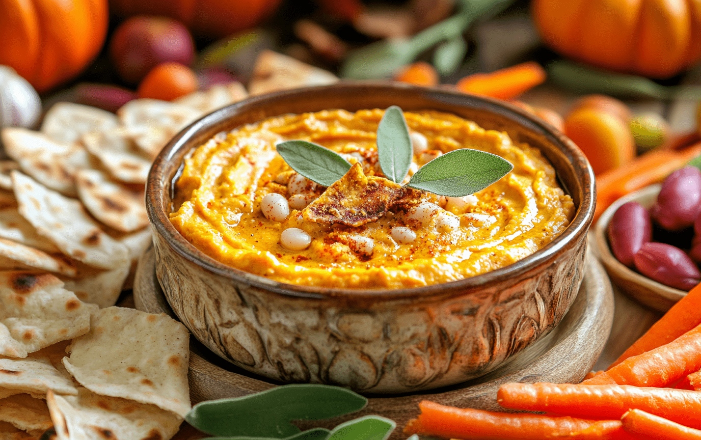Pumpkin White Bean Dip - Light Orange Bean