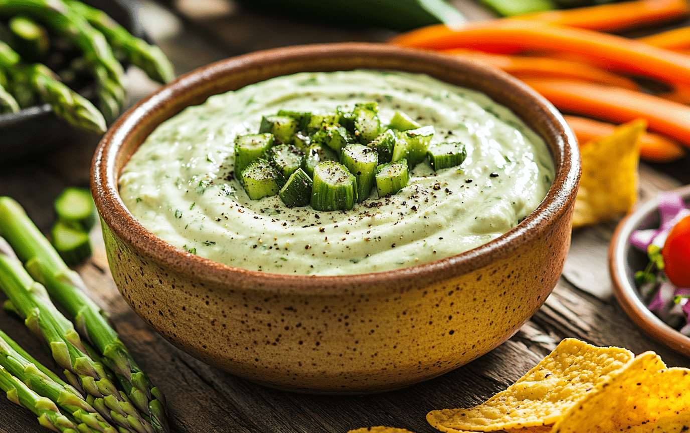 Creamy Roasted Asparagus Dip - Light Orange Bean