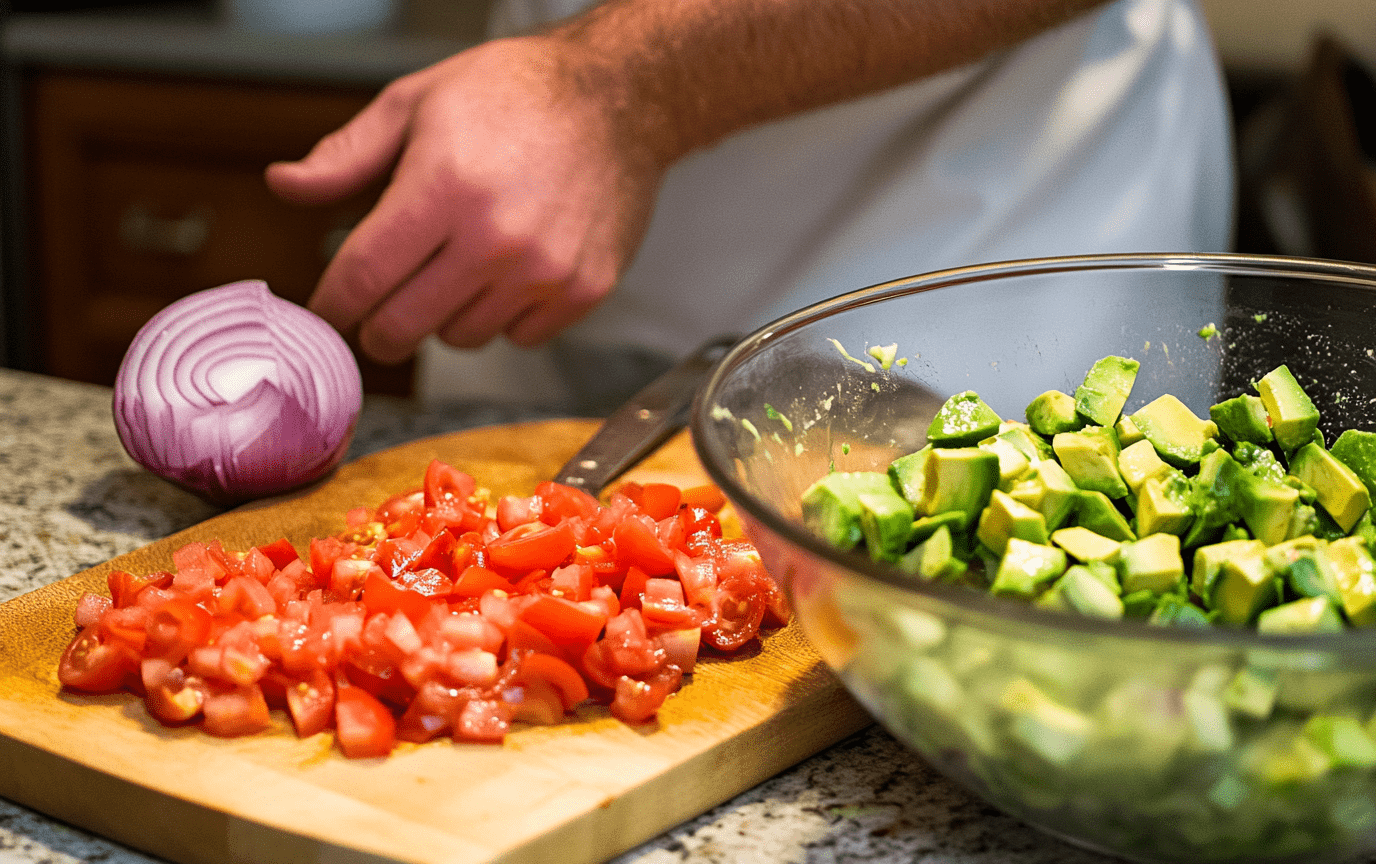 Charred Corn and Avocado Salsa - Light Orange Bean