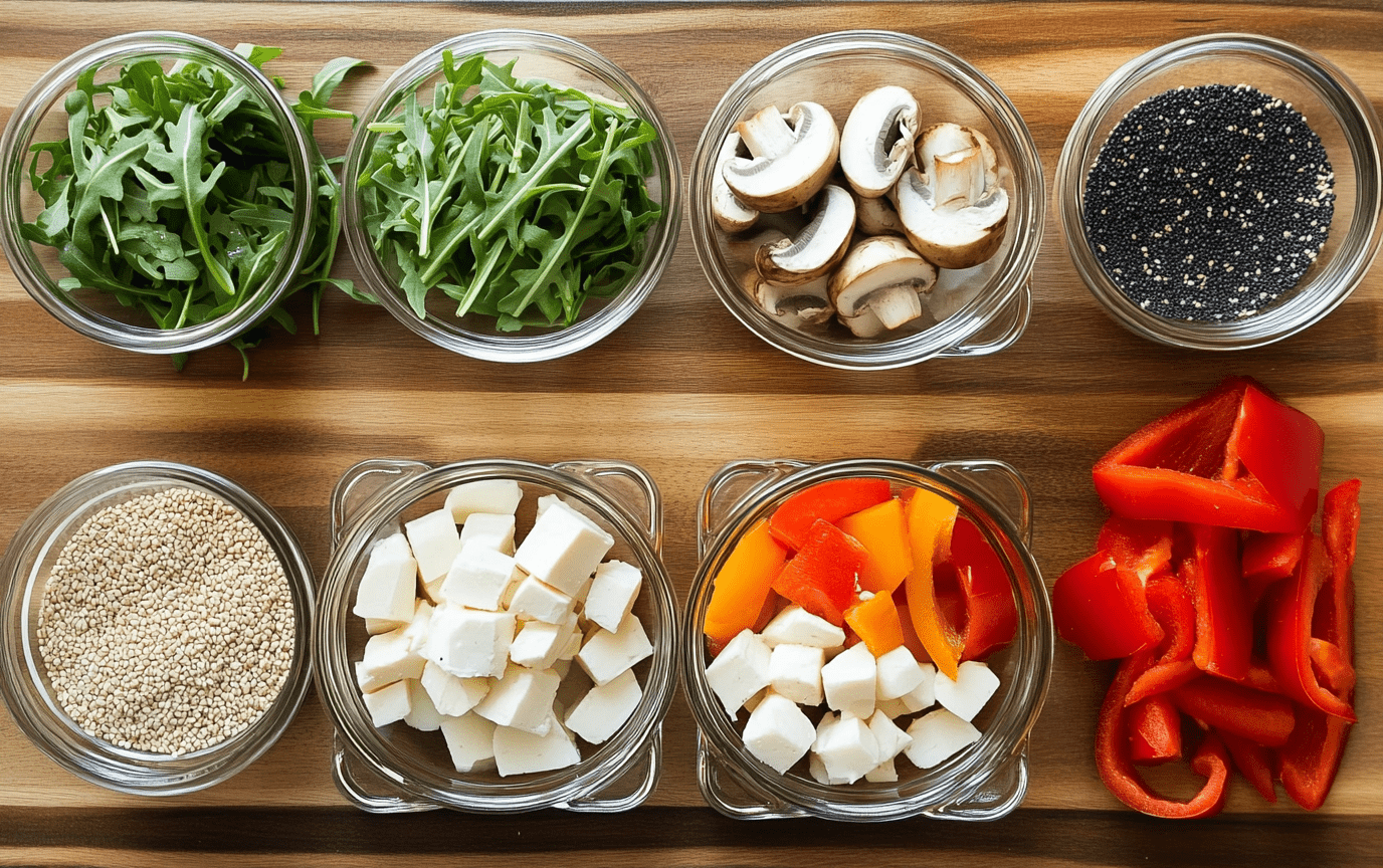 Grilled Veggie and Crispy Feta Salad - Light Orange Bean